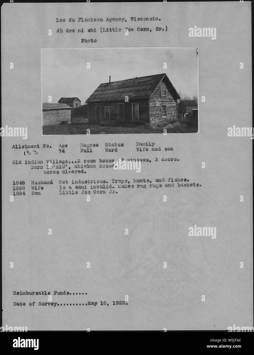 Ab dwe ni shi (Little Joe Corn, Sr.); Scope and content: Description of ...