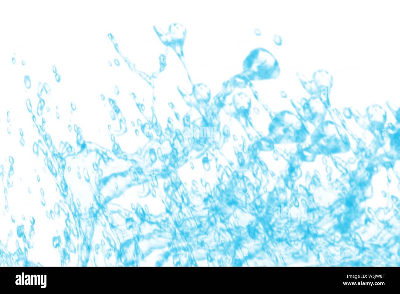 blue hand drawn watercolor water drops splash pattern on white ...