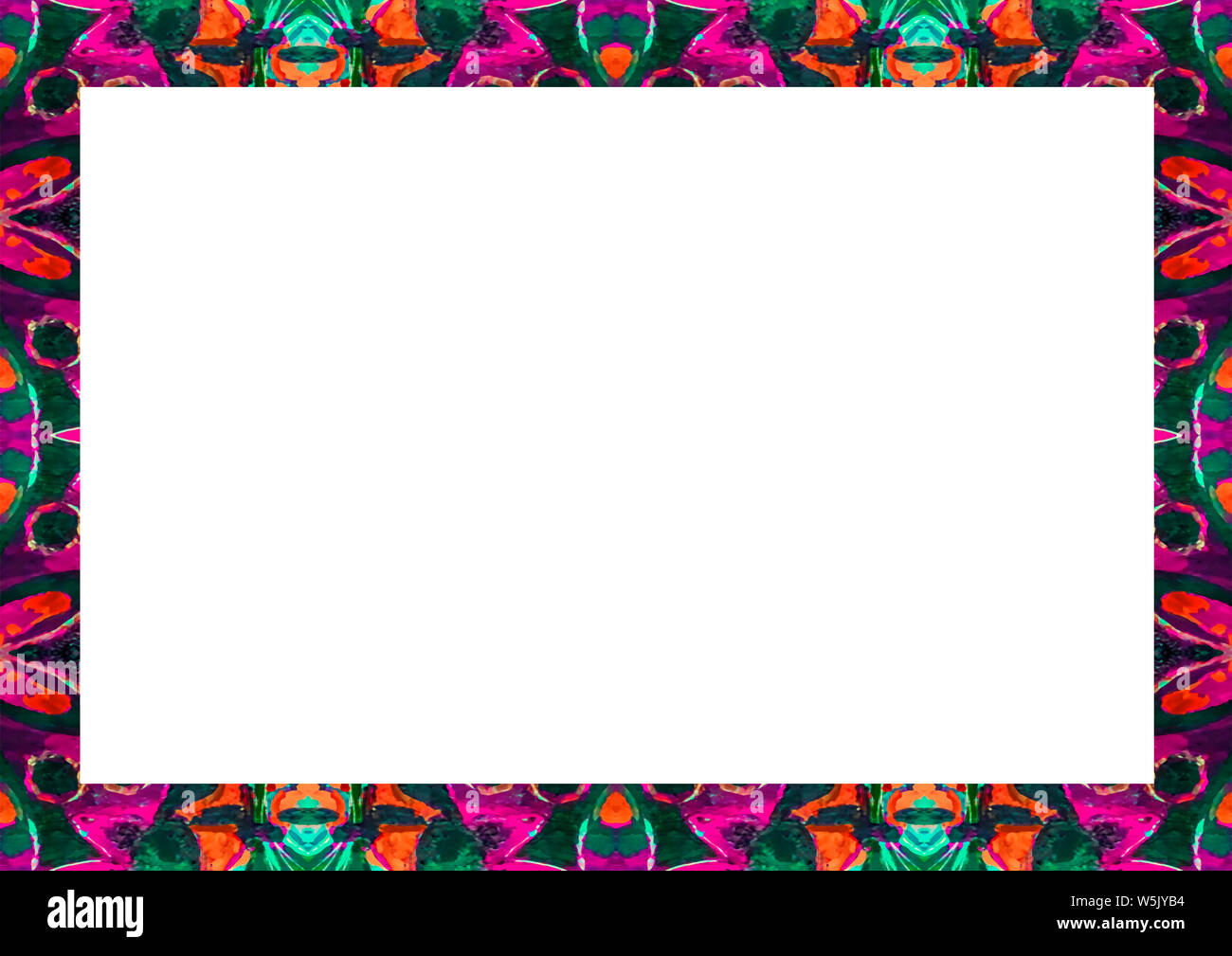 White frame background with decorated design borders Stock Photo - Alamy