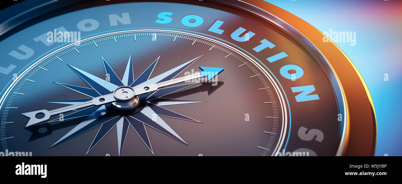 Solution word illustration 3d hi-res stock photography and images - Alamy