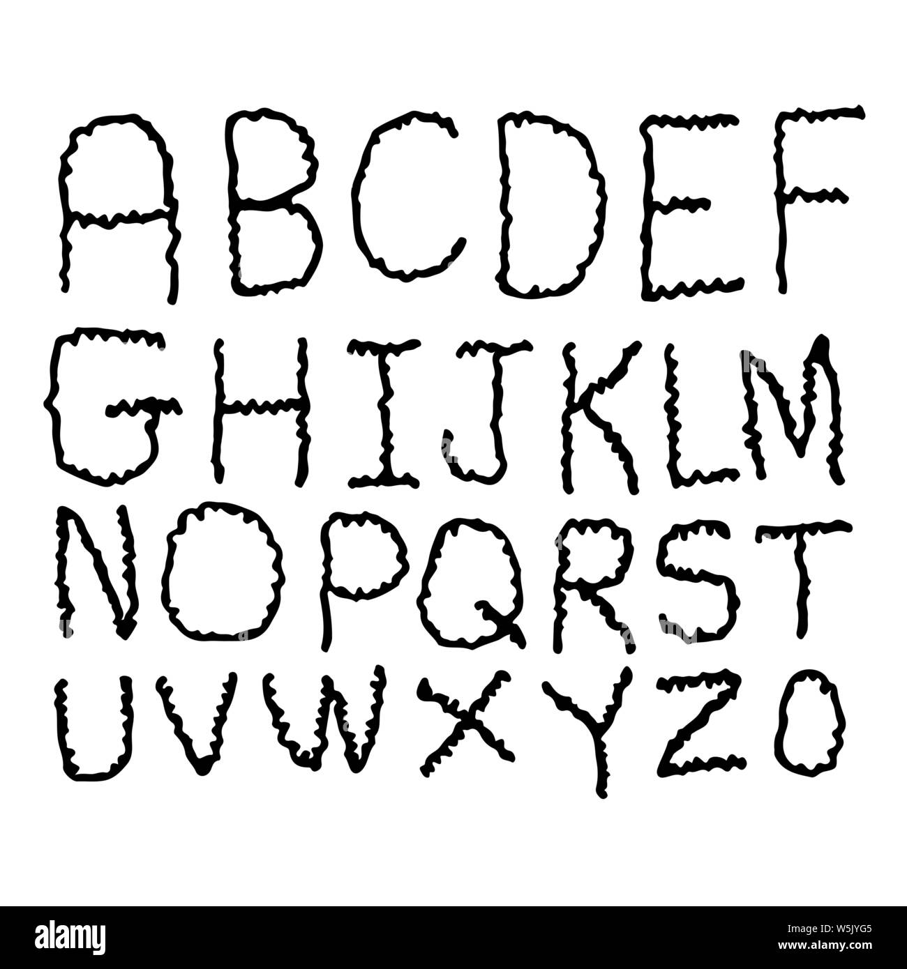 hand draw font Stock Vector Image & Art - Alamy