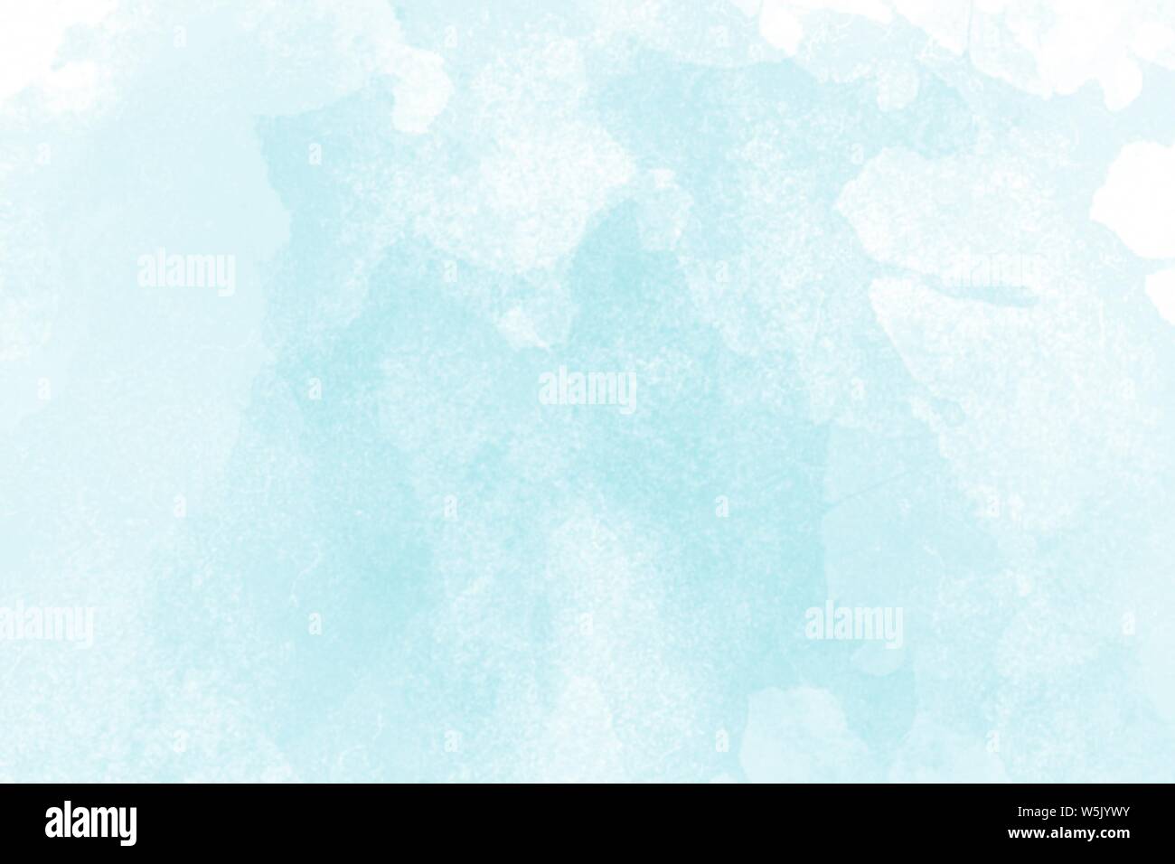 aqua blue hand drawn watercolor background splash pattern with bleeding ...