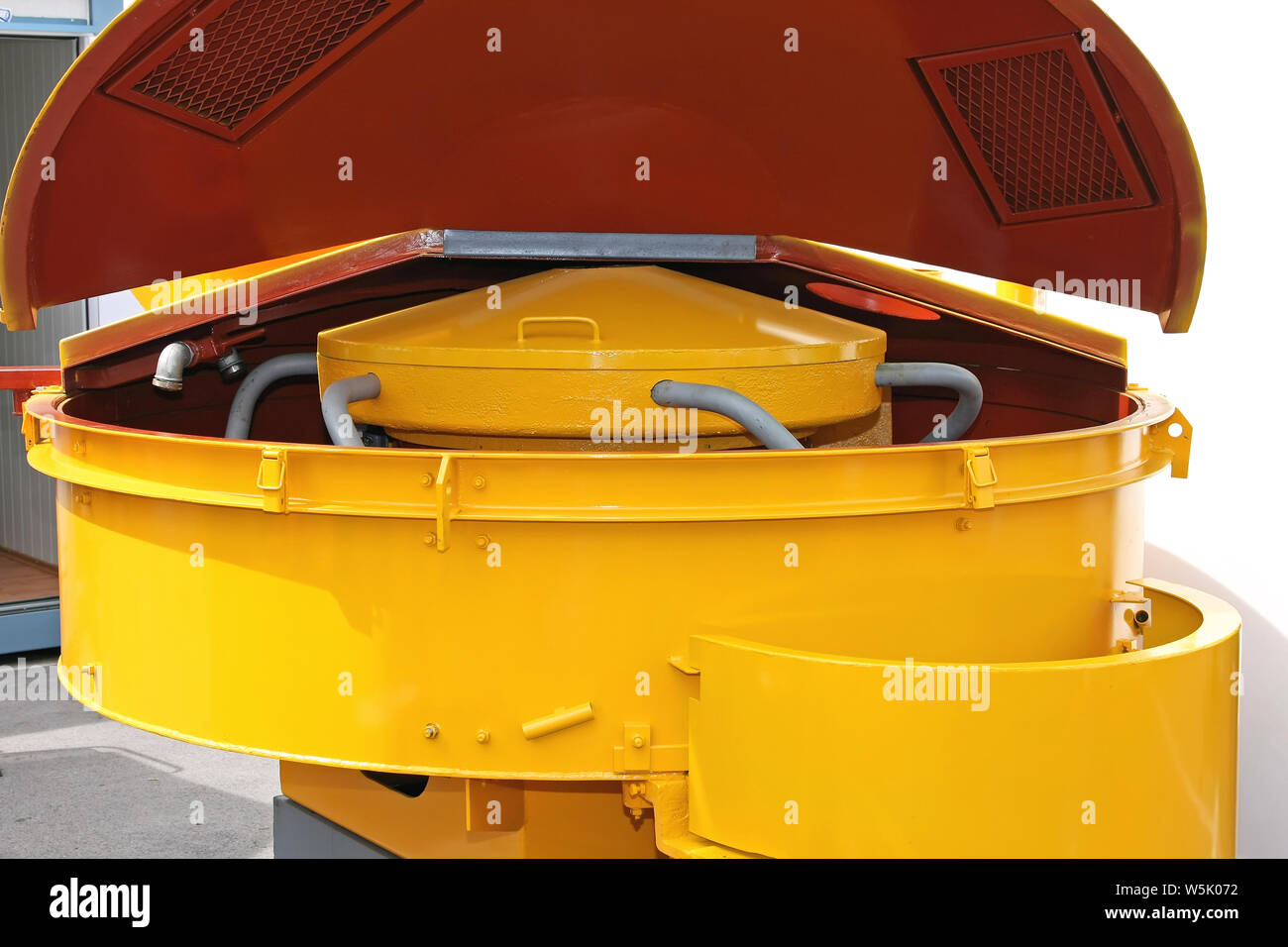 Yellow Mobile Cement Mixer Machine for Construction Site Stock Photo ...