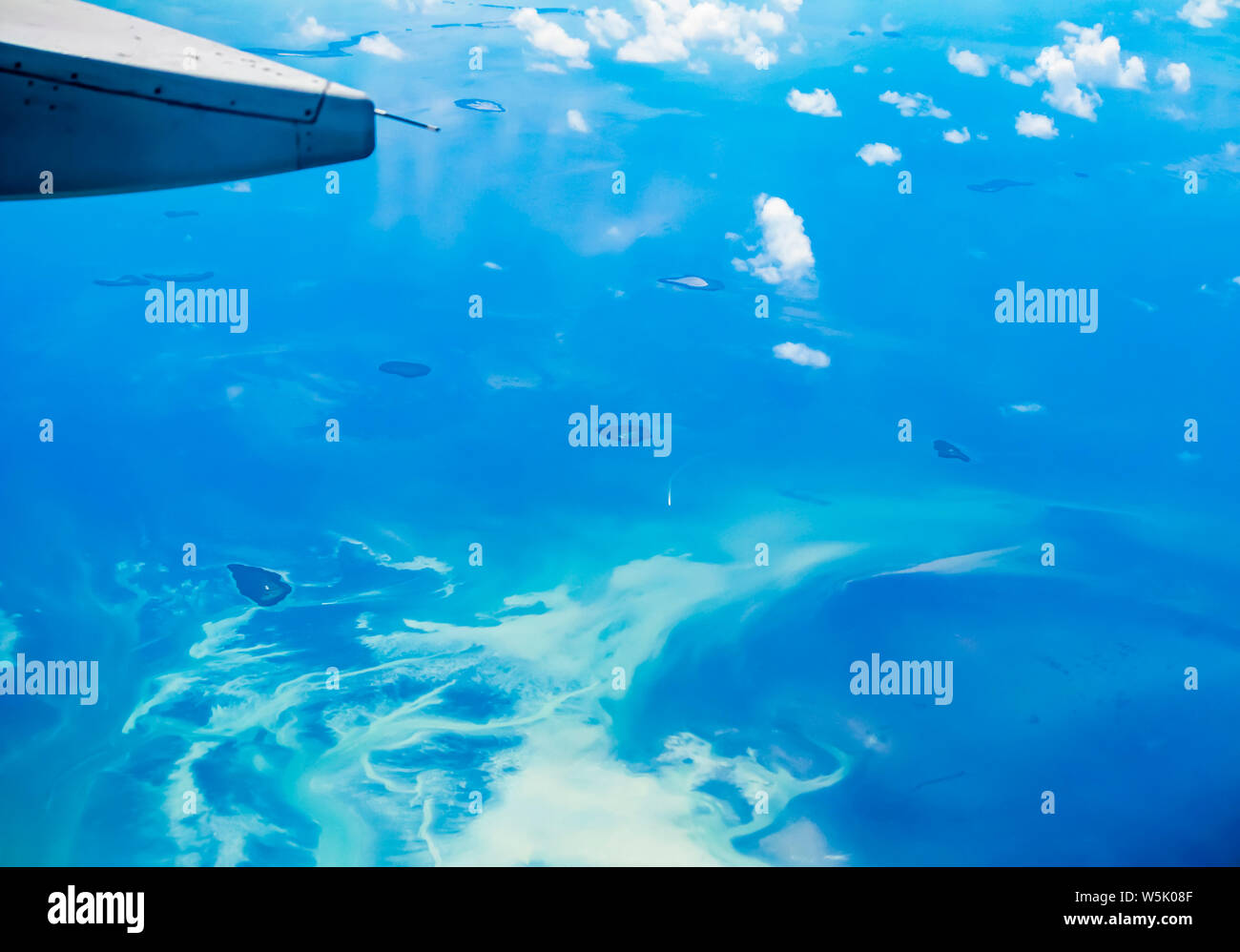 Cuba view from an airplane Stock Photo - Alamy