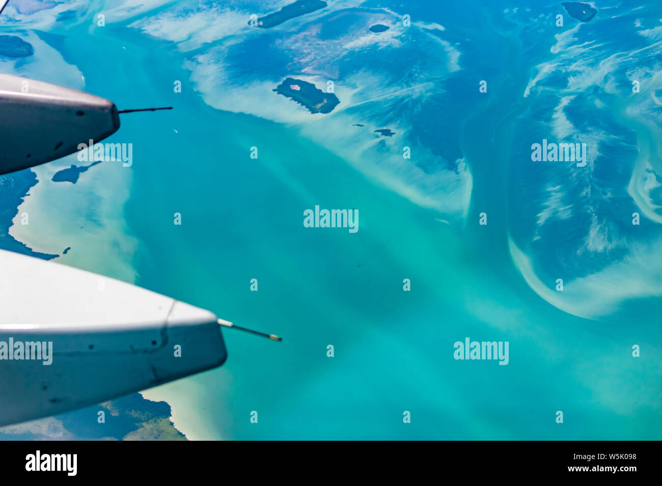 Cuba view from an airplane Stock Photo - Alamy