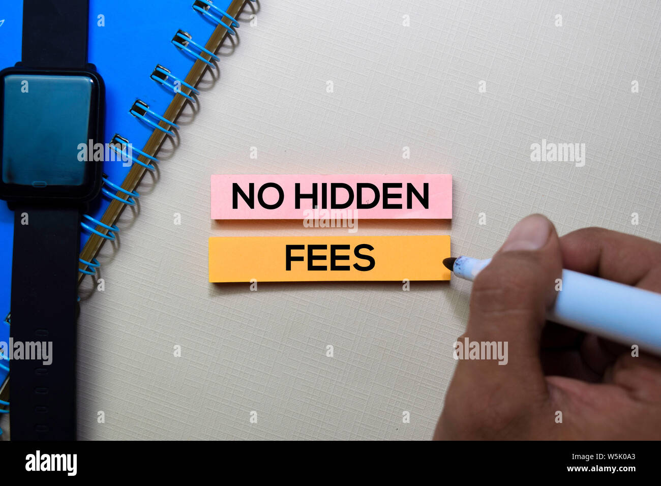 No Hidden Fees text on sticky notes isolated on office desk Stock Photo ...