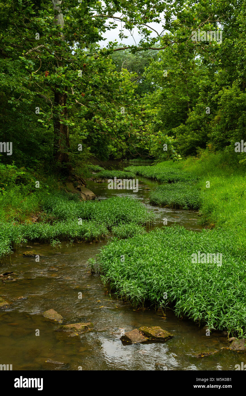 Small stream through the Midwest countryside. LaSalle County, Illinois ...