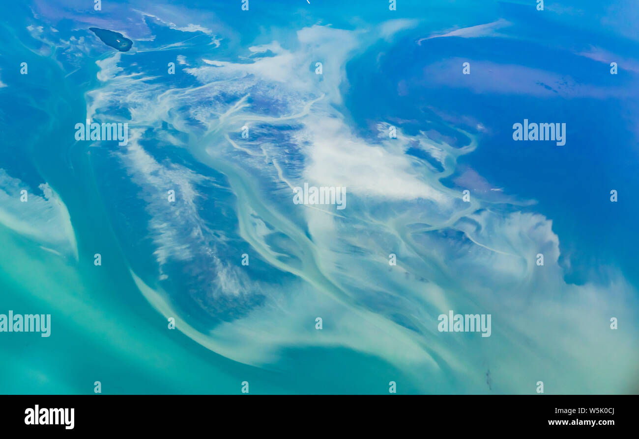 Cuba view from an airplane Stock Photo - Alamy