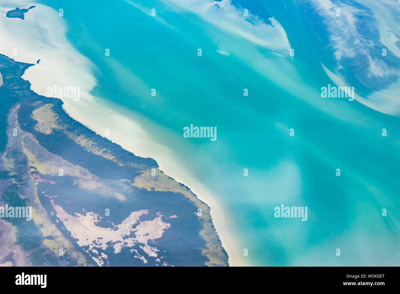 Cuba view from an airplane Stock Photo - Alamy