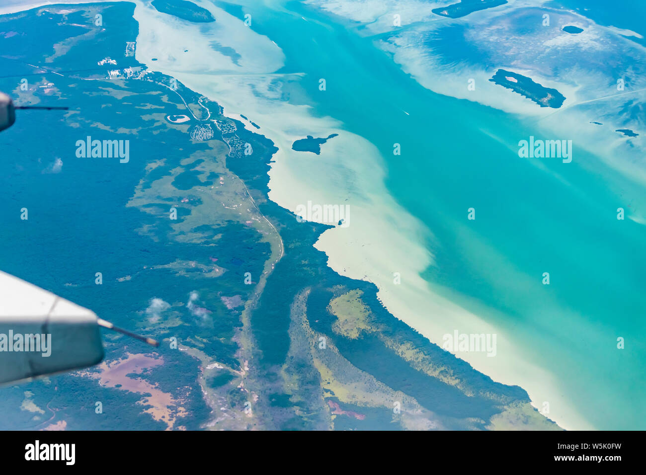 Cuba view from an airplane Stock Photo - Alamy