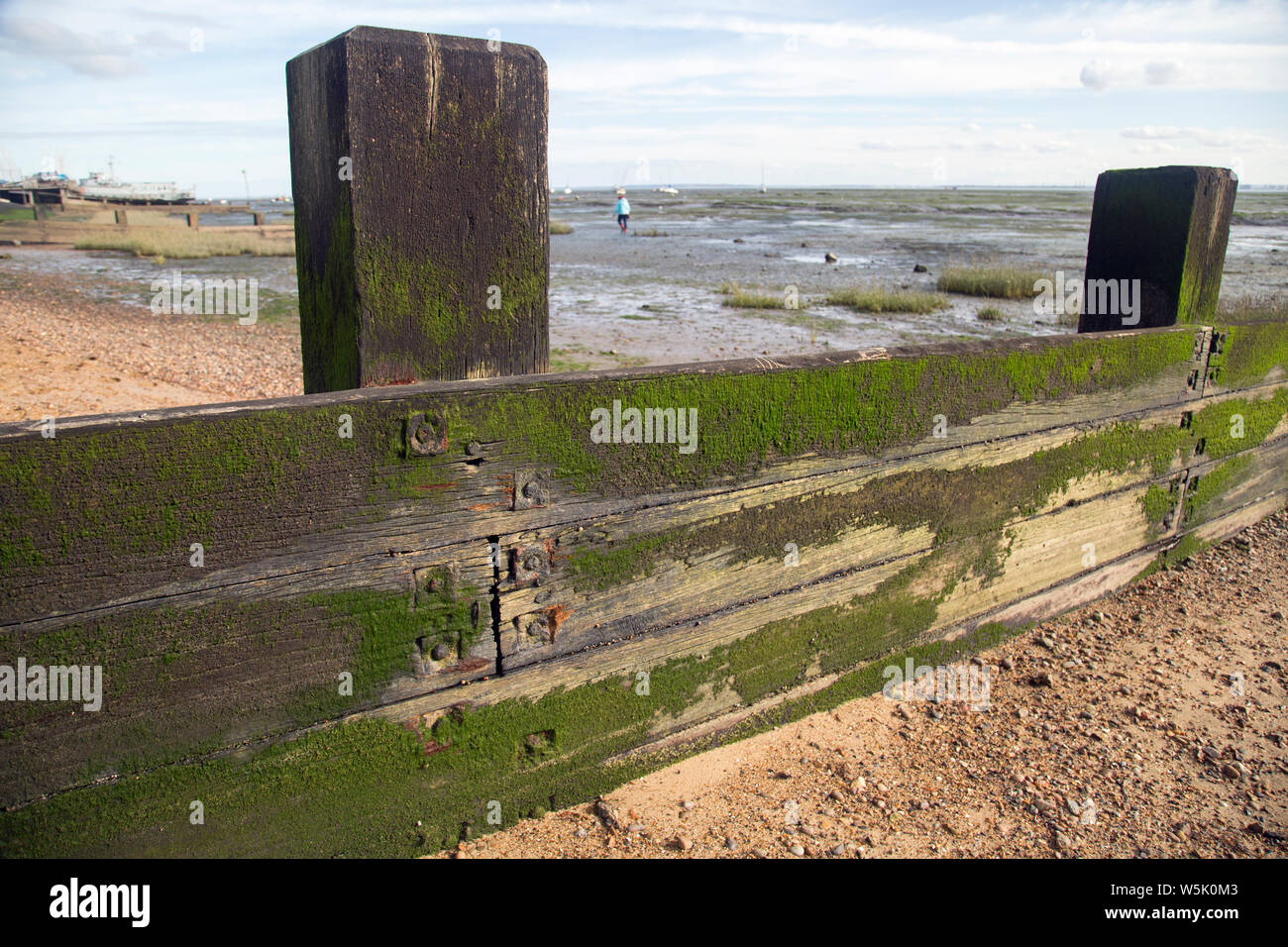 Weathered wooden sea defences at Southend On Sea Stock Photo - Alamy