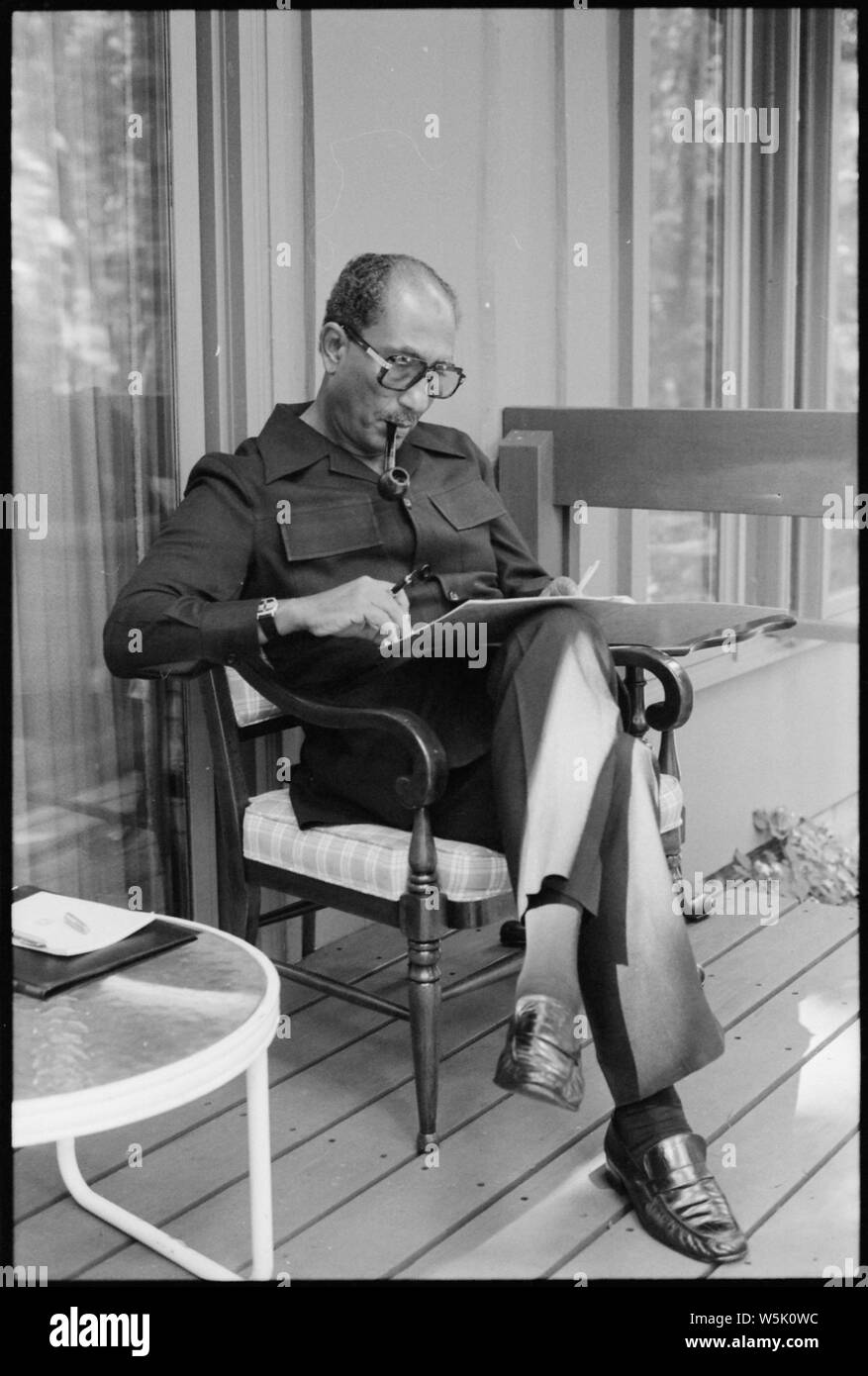 Anwar Sadat at Camp David Stock Photo - Alamy