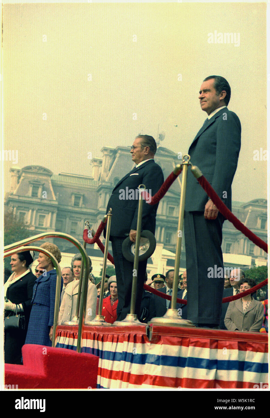 Arrival ceremony for President Tito of Yugoslavia, on the South grounds ...