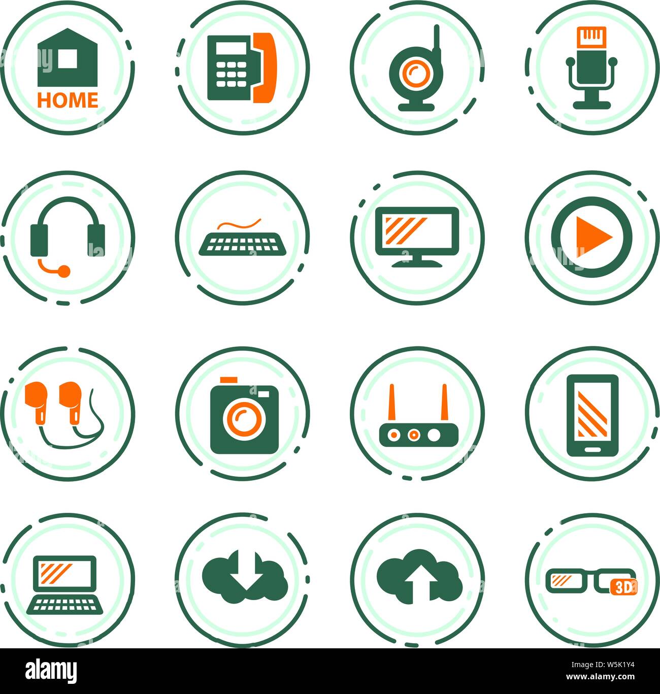 Hi tech vector icons for user interface design Stock Vector Image & Art ...