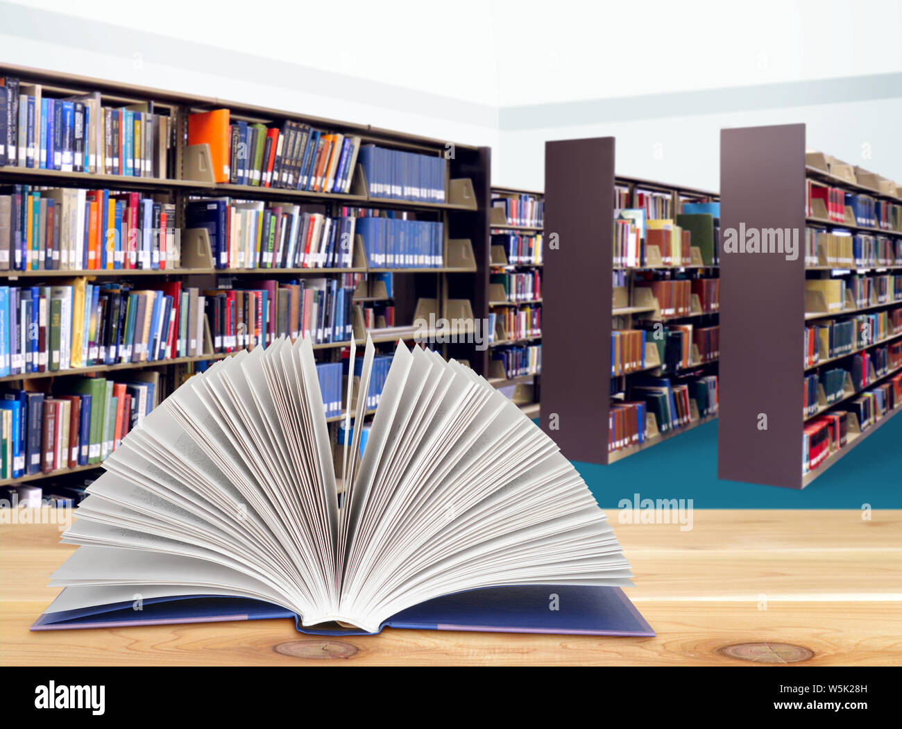 stack of books in library for education concept Stock Photo - Alamy