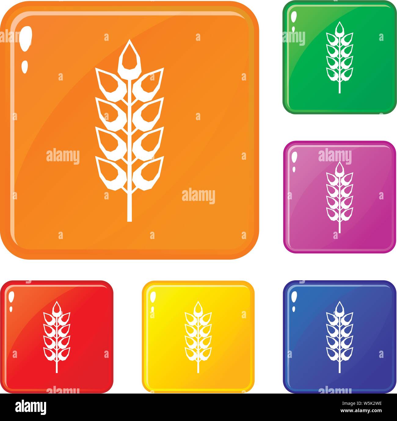 Long spica icons set vector color Stock Vector Image & Art - Alamy