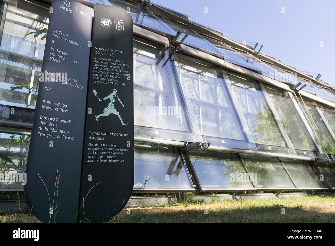 Paris green architecture - Tennis Stadium Simon Mathieu situated in the ...