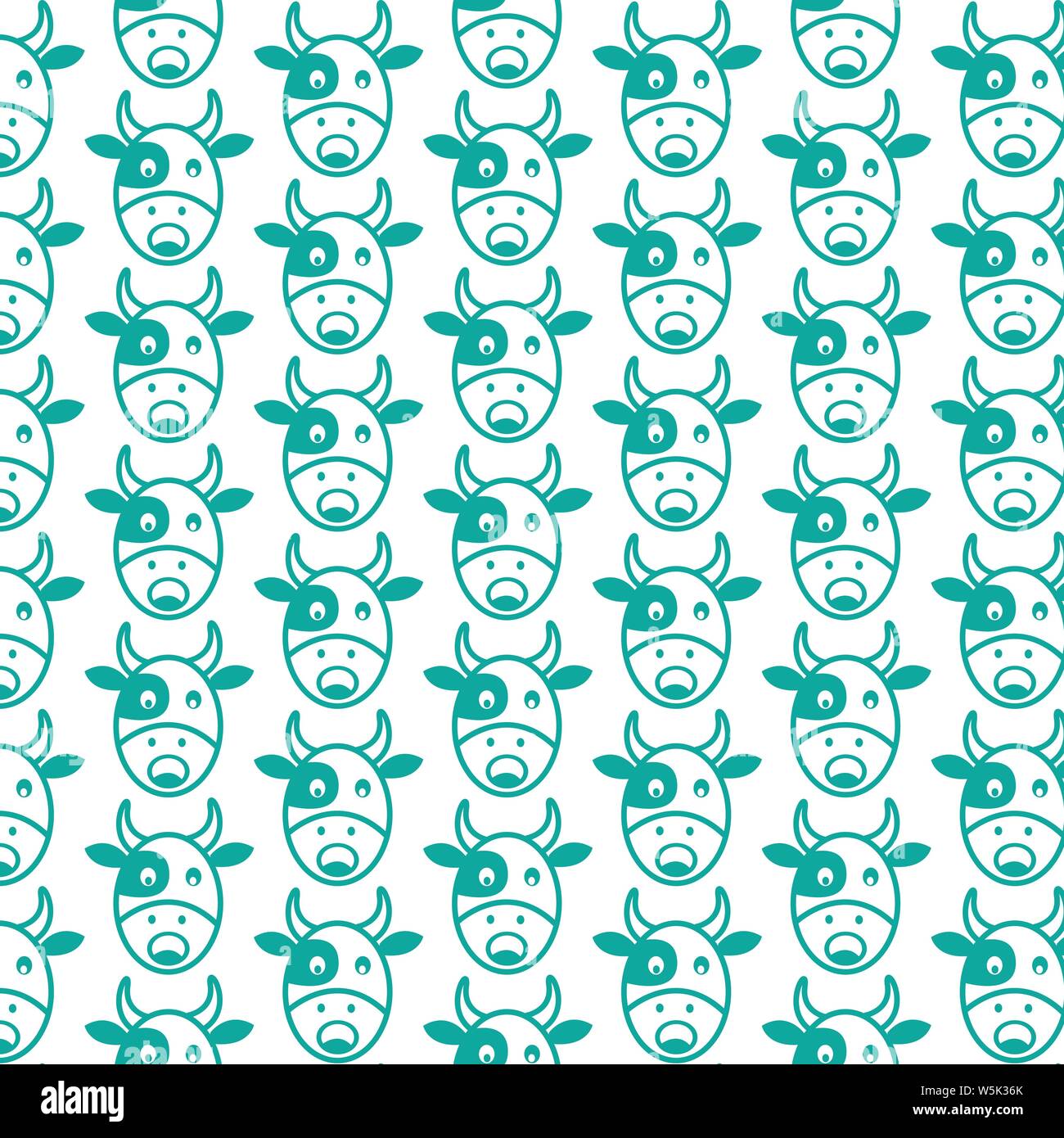 Pattern background Cow Face emotion Icon Stock Vector Image & Art - Alamy