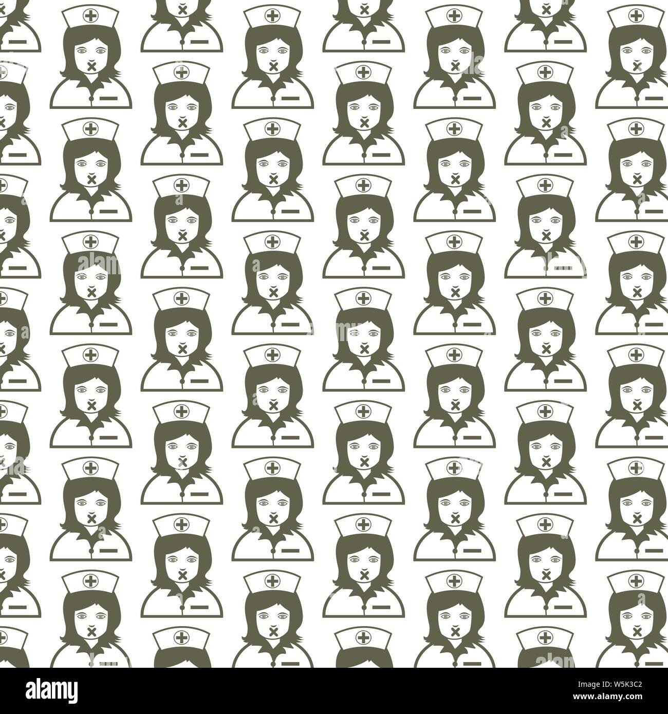 Pattern background Nurse Face emotion Icon Stock Vector Image & Art - Alamy