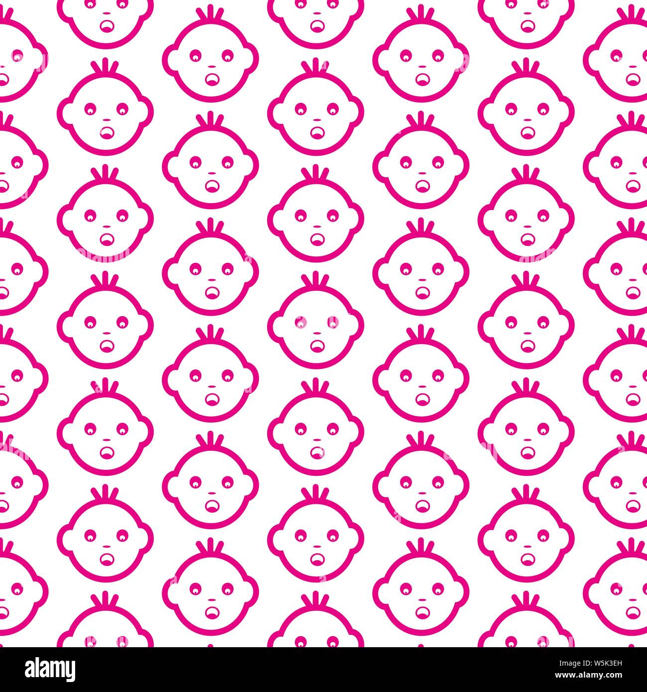 Pattern background Baby Face Emotion Icon Stock Vector Image & Art - Alamy