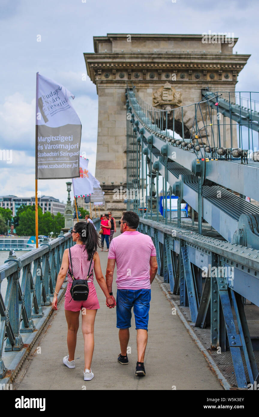 Széchenyi Chain Bridge Budapest Hungary Stock Photo - Alamy