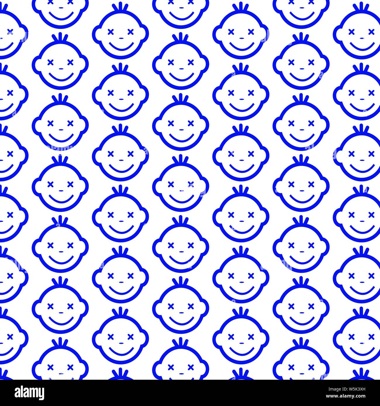 Pattern background Baby Face Emotion Icon Stock Vector Image & Art - Alamy