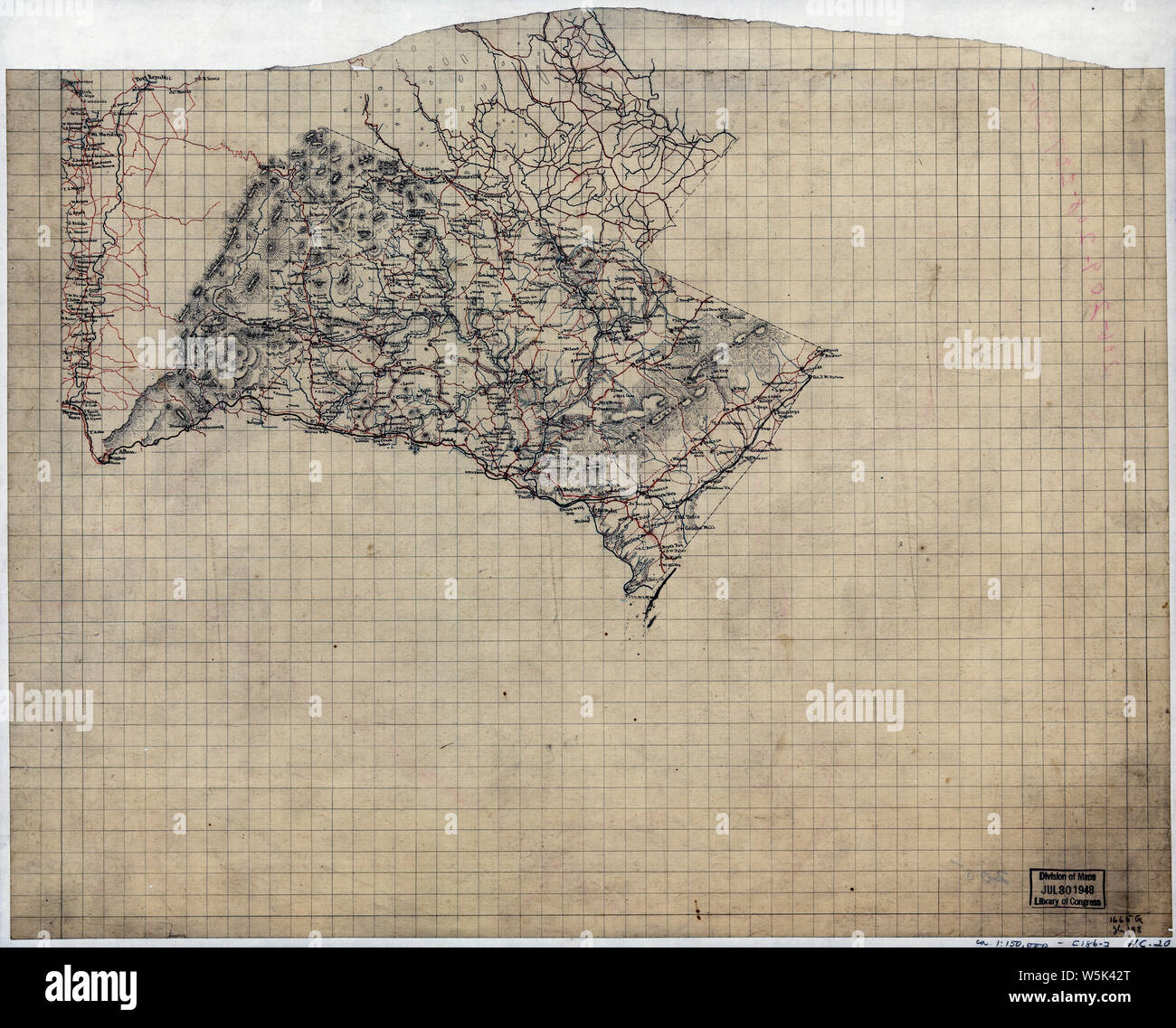 A map of the virginia central railroad hi-res stock photography and ...