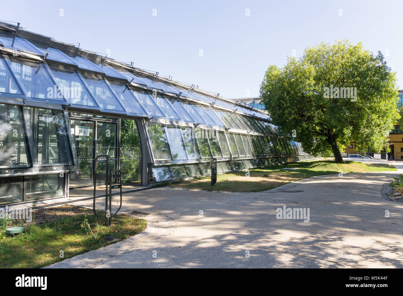 Paris green architecture - Tennis Stadium Simon Mathieu situated in the ...