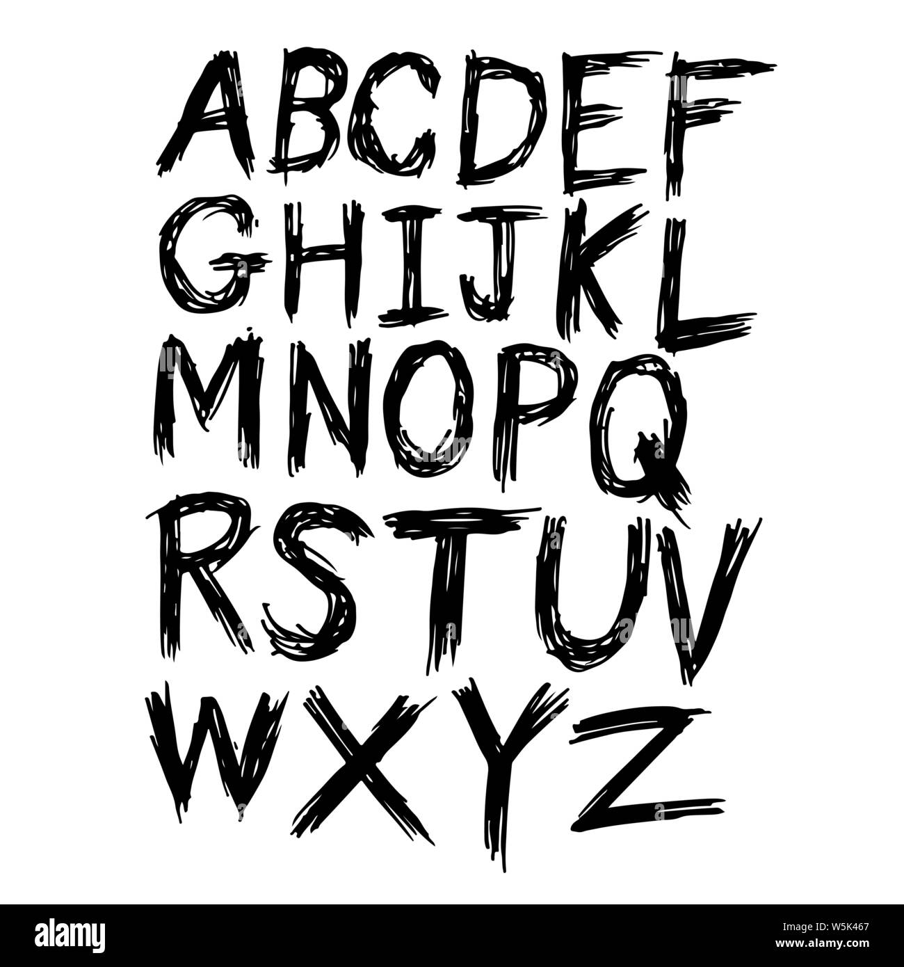 hand draw font Stock Vector Image & Art - Alamy