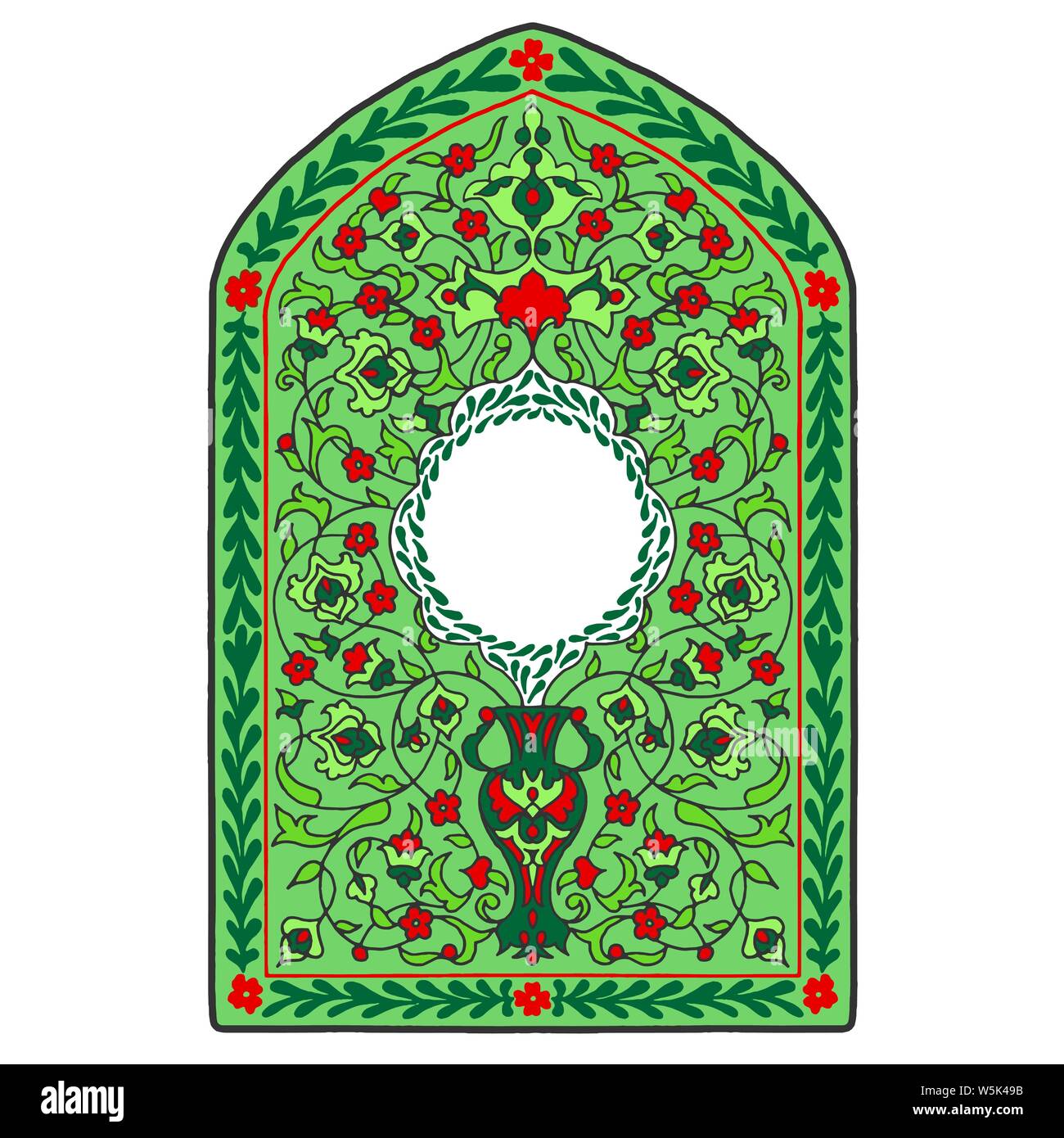 colorful Islamic Illumination for mosque tiling design vector Stock ...