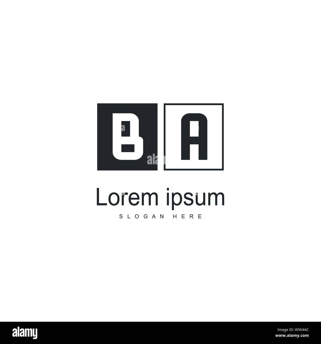 BA Letter Logo Design. Creative Modern BA Letters Icon Illustration ...