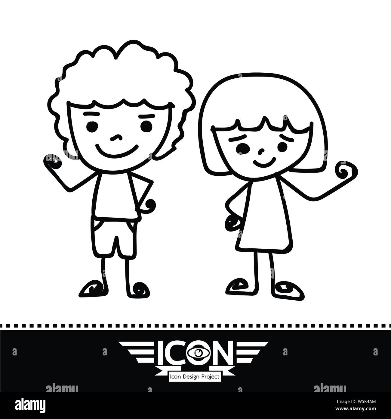 hand drawn kid Stock Vector Image & Art - Alamy