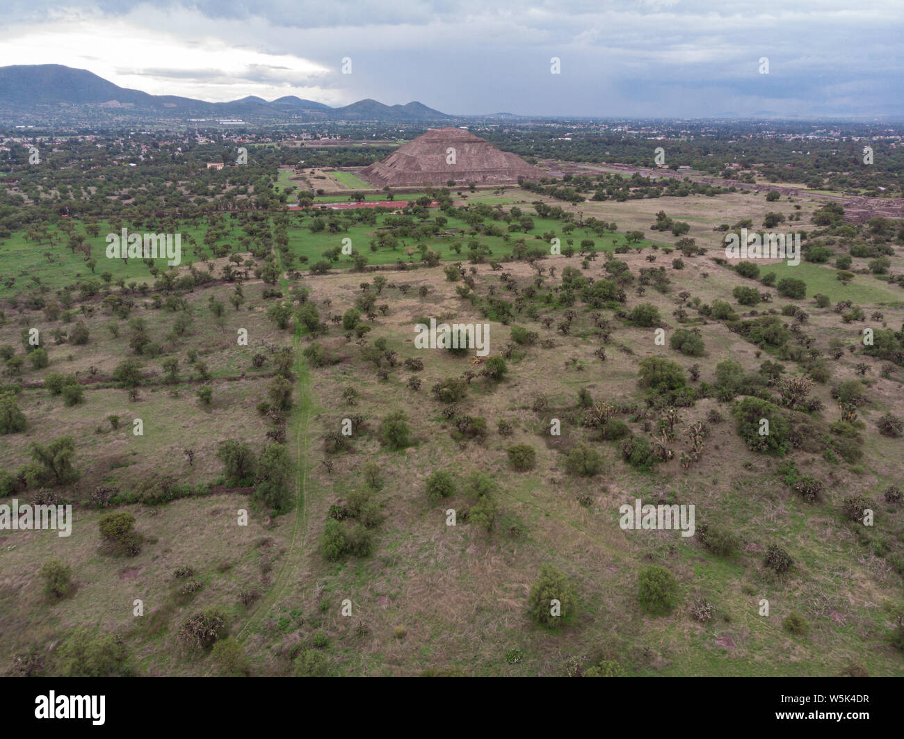 Aerial View of the Aztec Ruins of Teotihuacan in Mexico Stock Photo - Alamy