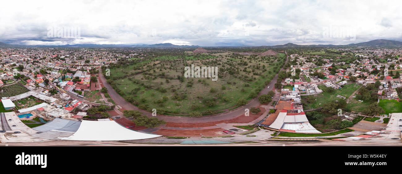 Aerial View of the Aztec Ruins of Teotihuacan in Mexico Stock Photo - Alamy