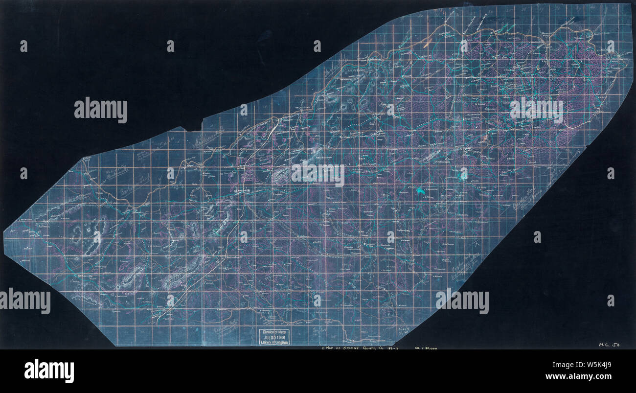 025 Map of Orange County Va Inverted Rebuild and Repair Stock Photo - Alamy