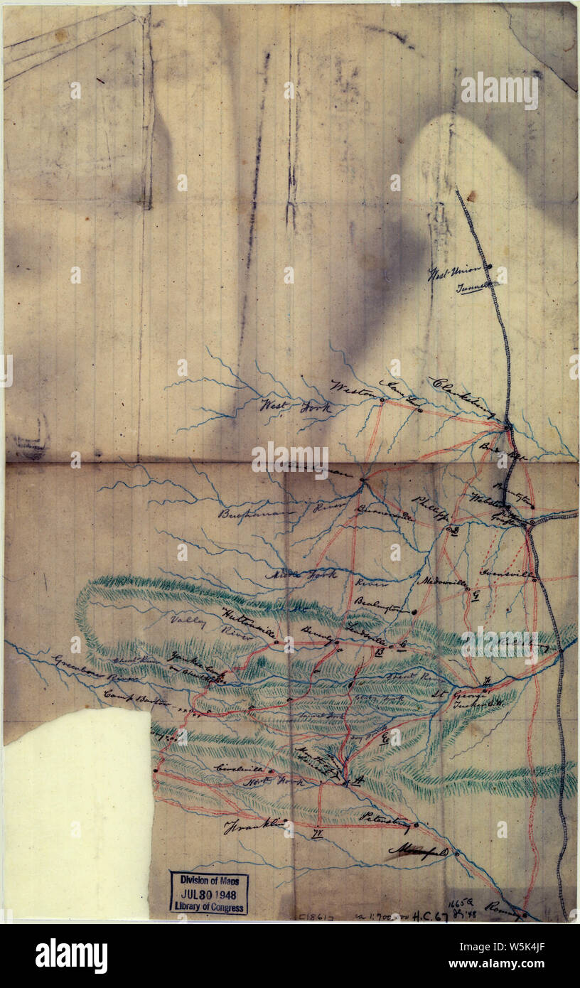 026 Map of part of eastern West Virginia extending from Romney westward ...
