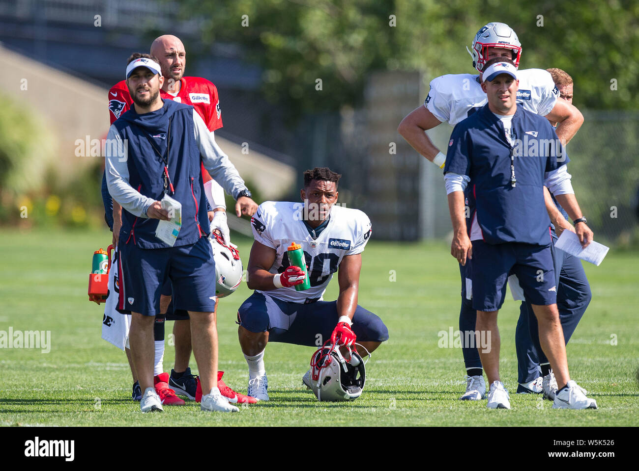 Gillette Stadium. 28th July, 2019. MA, USA; New England Patriots tight ...