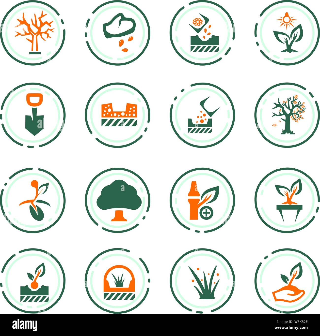 Gardening color vector icons for user interface design Stock Vector ...