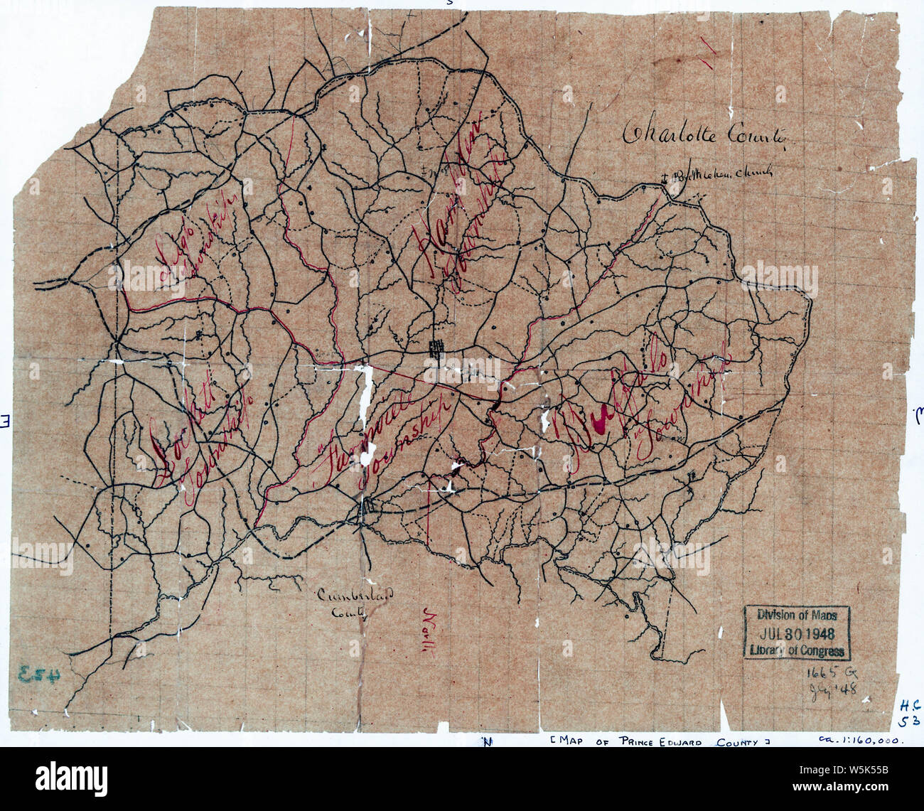 Prince edward county map hi-res stock photography and images - Alamy