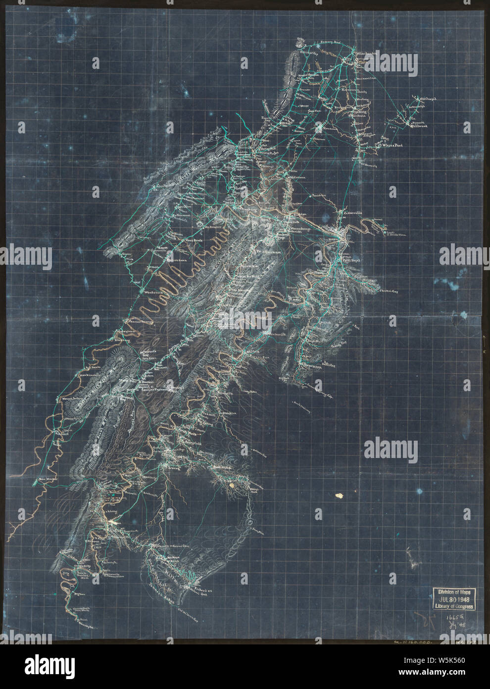 Map of shenandoah hi-res stock photography and images - Alamy
