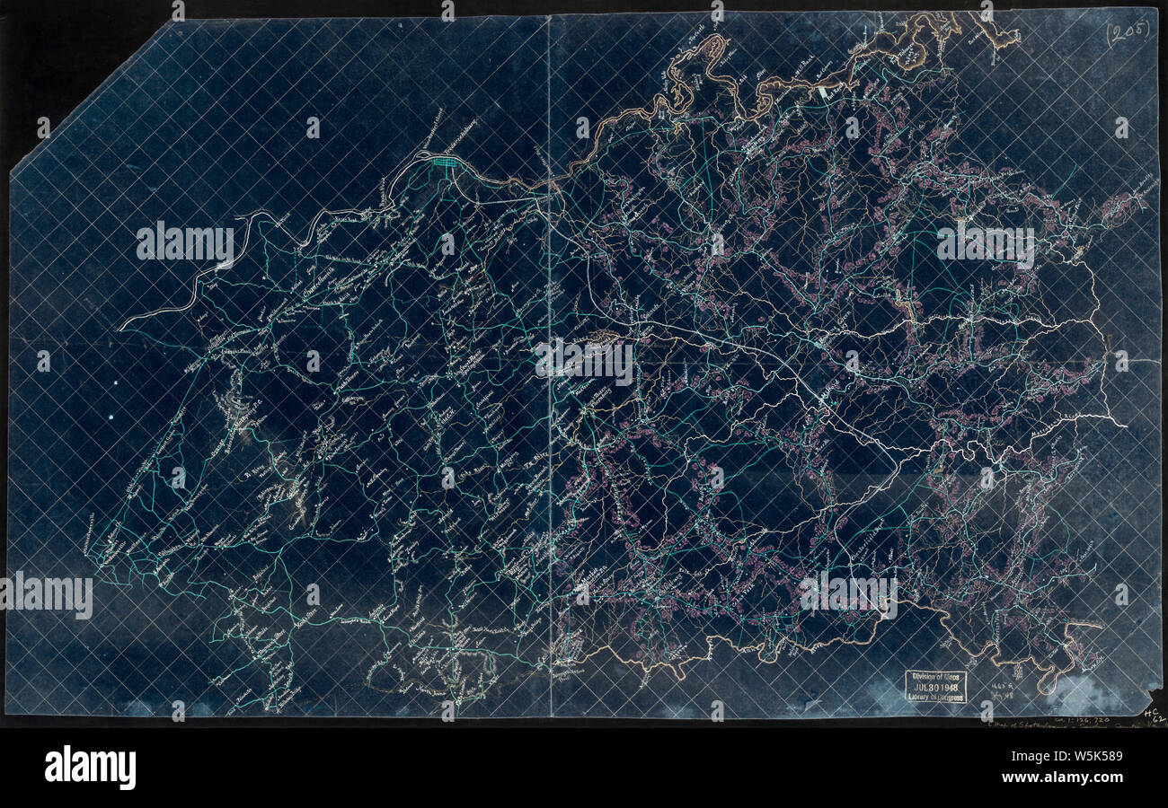 041 Map of Spotsylvania and Caroline Counties Virginia Inverted Rebuild ...