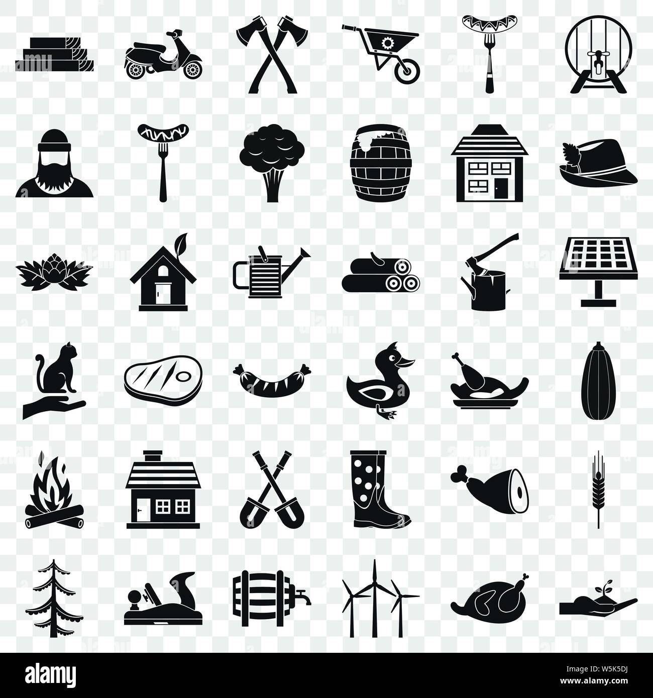 Log icons set, simple style Stock Vector Image & Art - Alamy