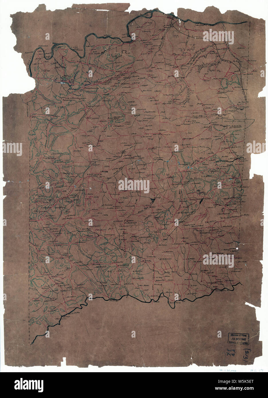 Spotsylvania county map hi-res stock photography and images - Alamy