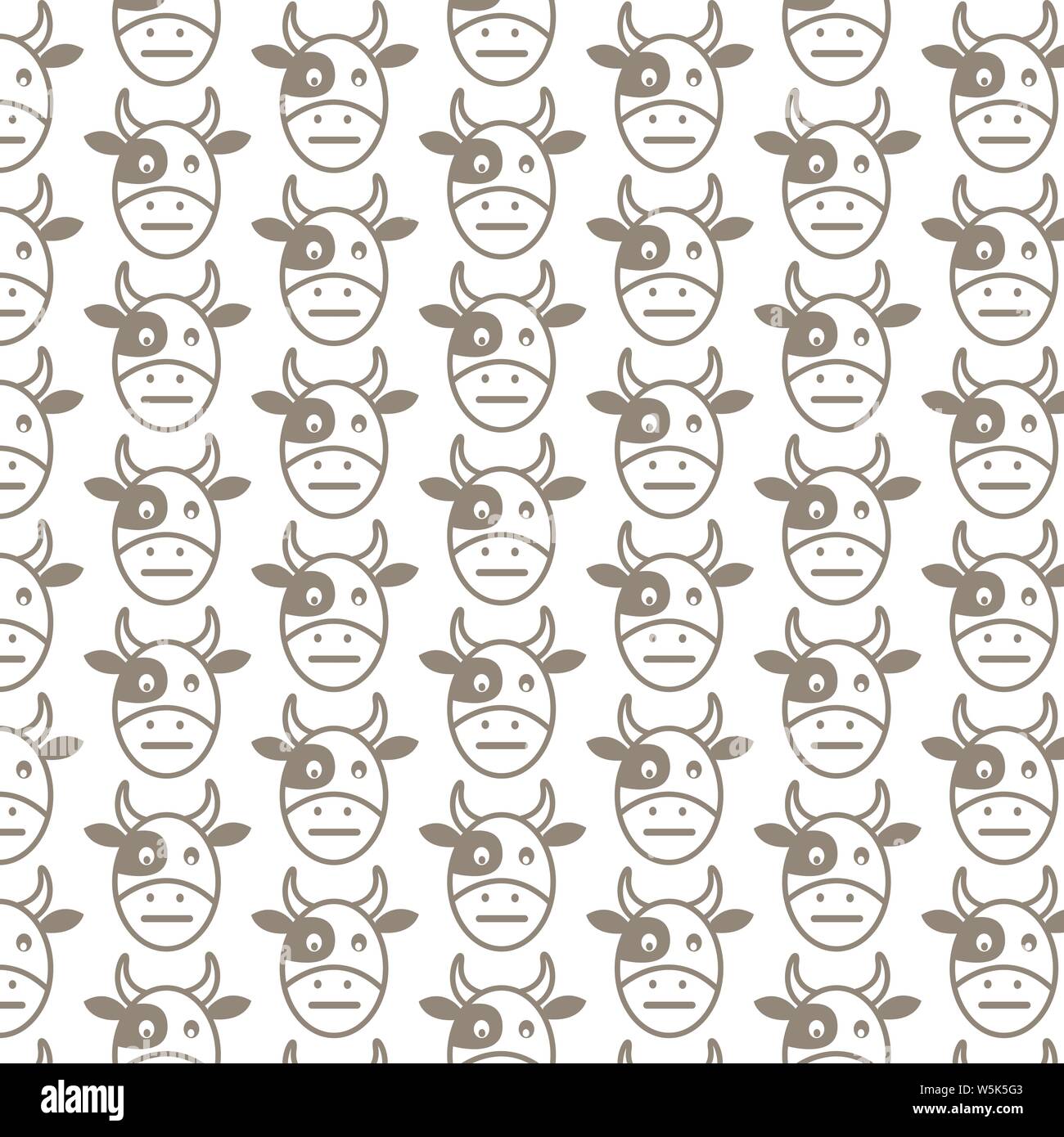 Pattern background Cow Face emotion Icon Stock Vector Image & Art - Alamy