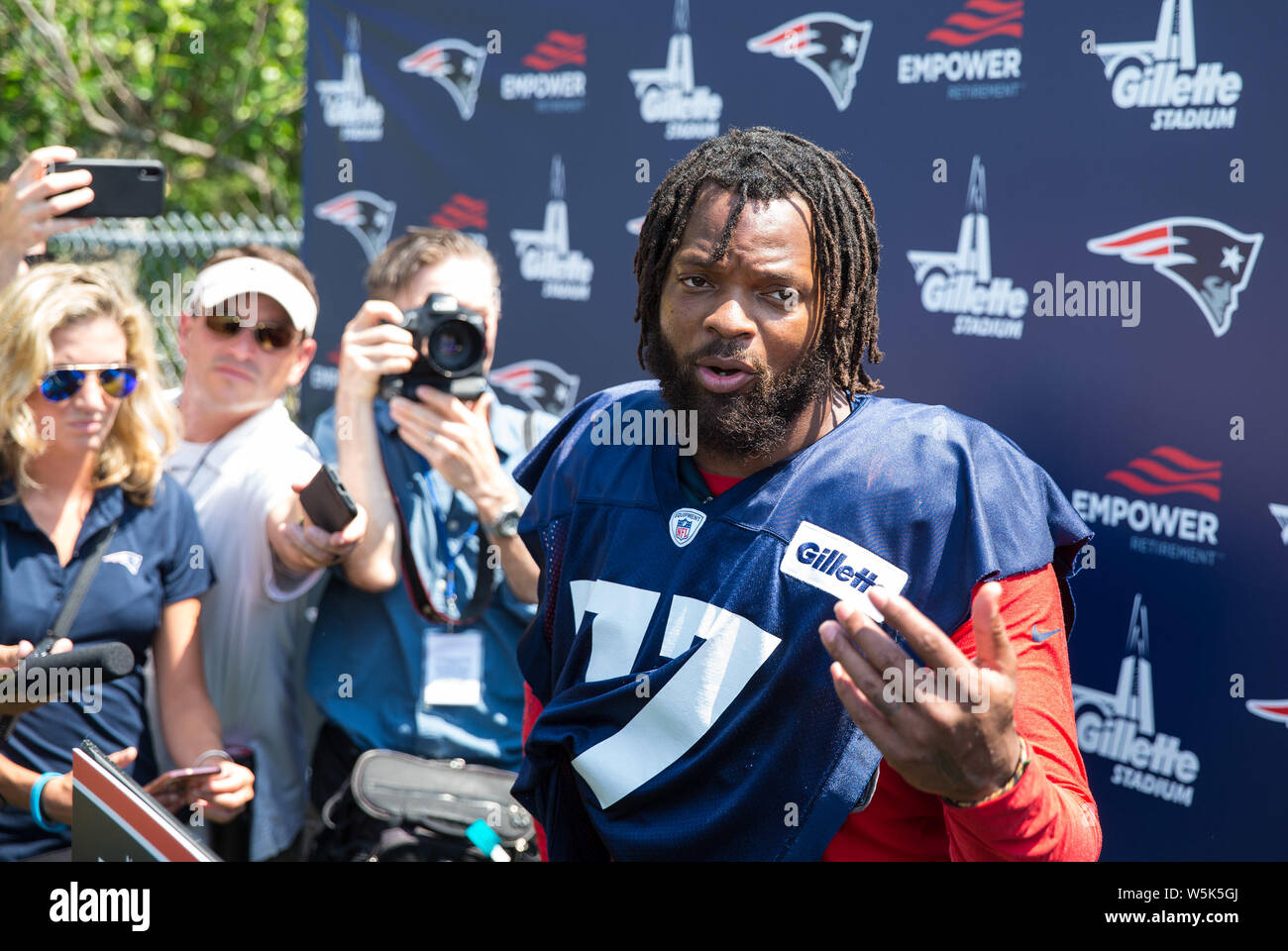 Gillette Stadium. 28th July, 2019. MA, USA; New England Patriots ...