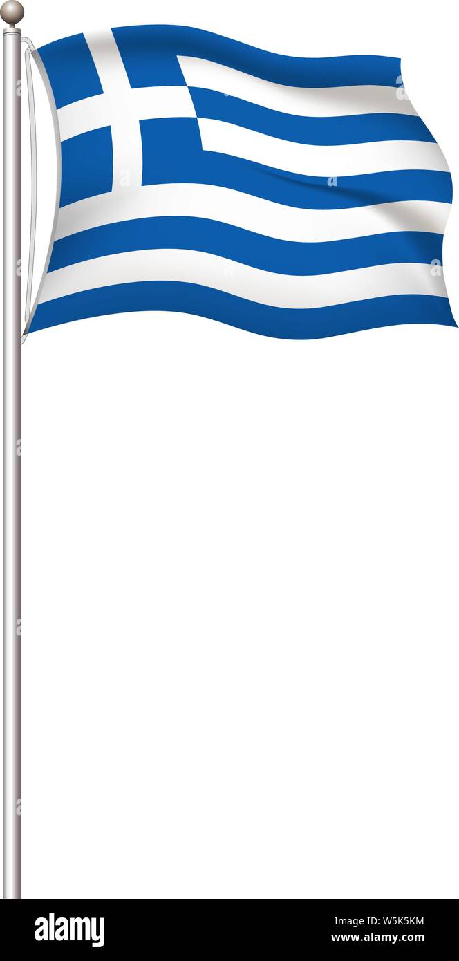 World flags. Country national flag post transparent background. Greece ...