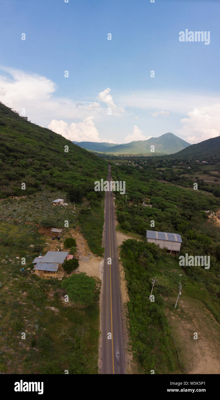 Aerial View of scenic road in Jalpan de Serra in Queretaro Mexico Stock ...
