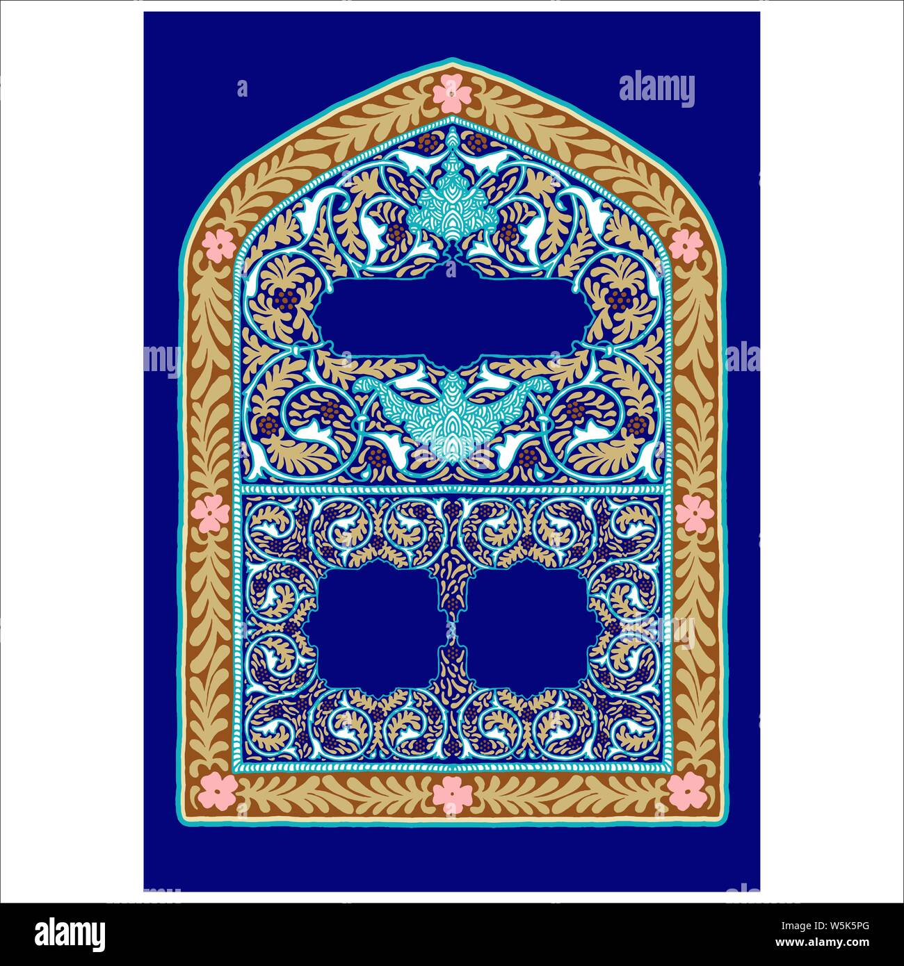 colorful Islamic Illumination for mosque tiling design vector Stock ...