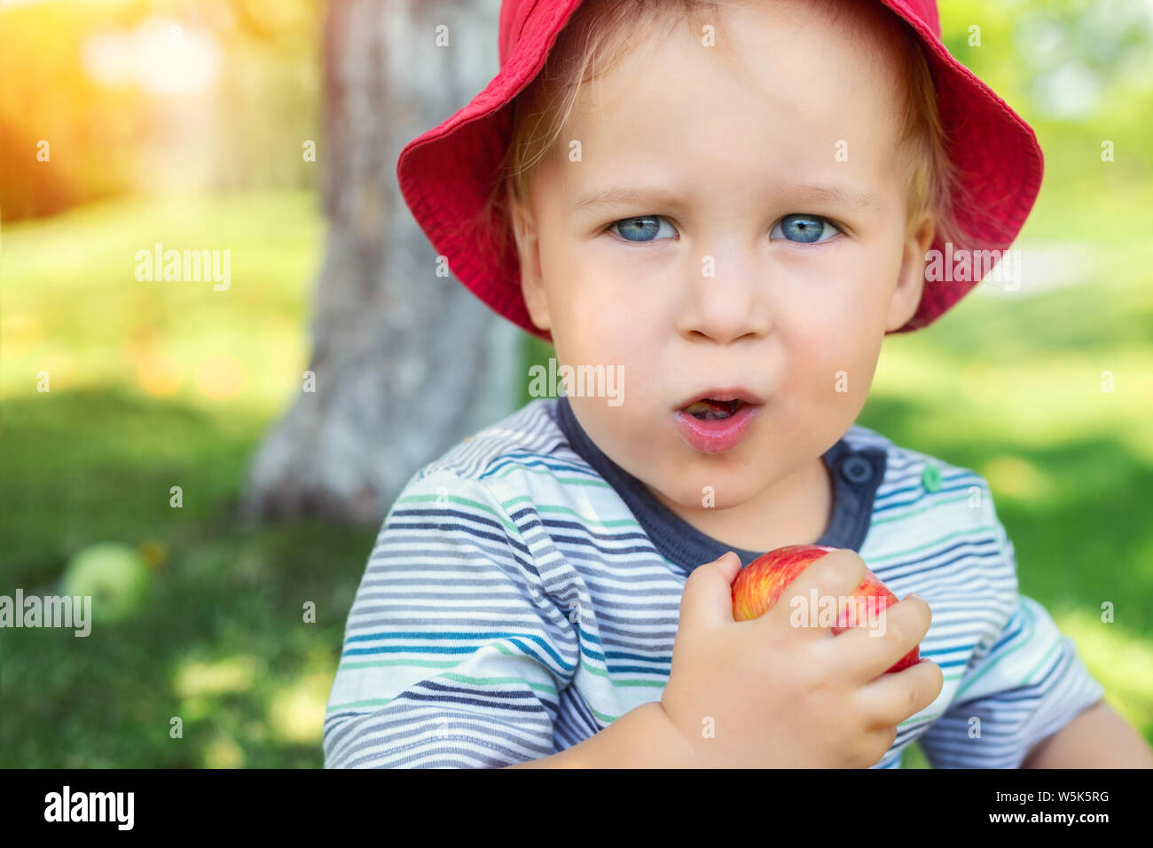 Boy Under Apple Tree High Resolution Stock Photography and Images - Alamy