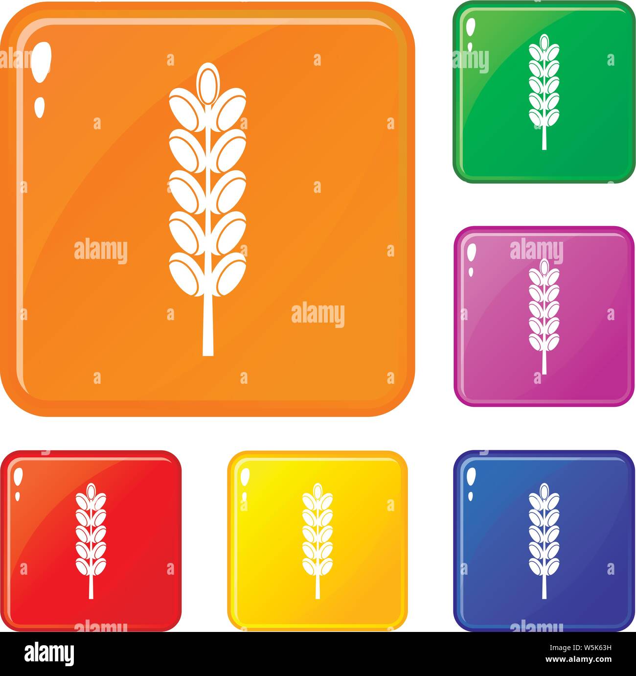 Field spike icons set vector color Stock Vector Image & Art - Alamy